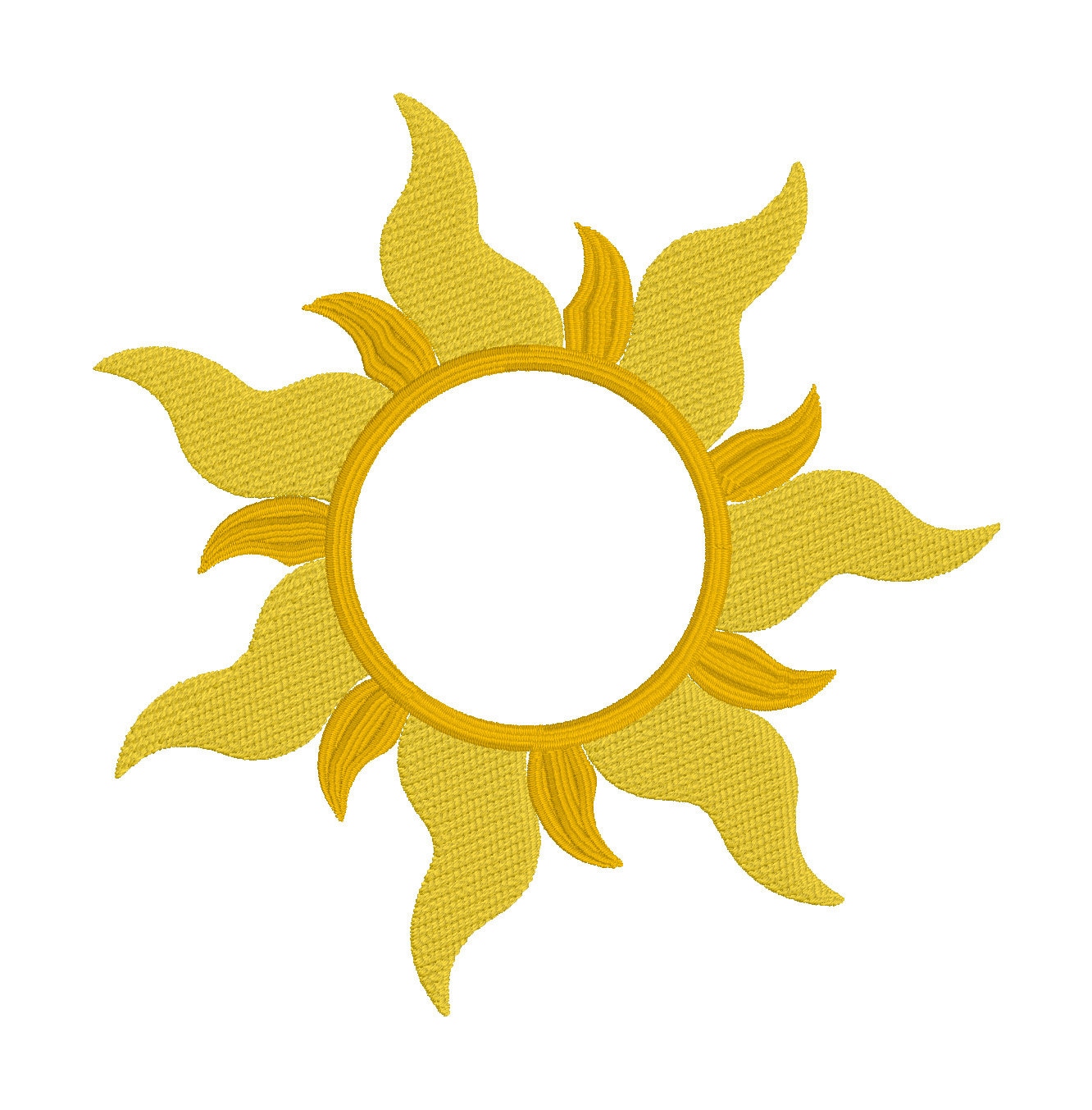 Tangled Rapunzel Sun Embroidery Design 4 Sizes - Etsy