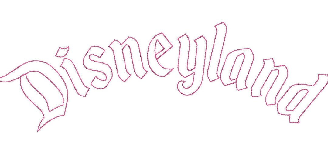 Disneyland Arch Outline Embroidery Design 5 Sizes - Etsy