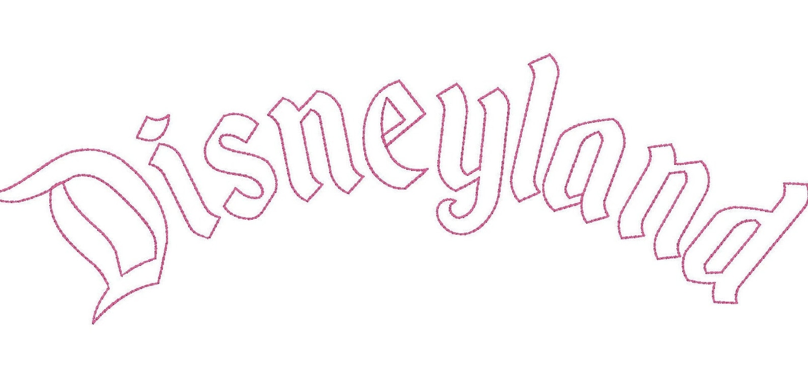 Disneyland Arch Outline Embroidery Design 5 Sizes - Etsy