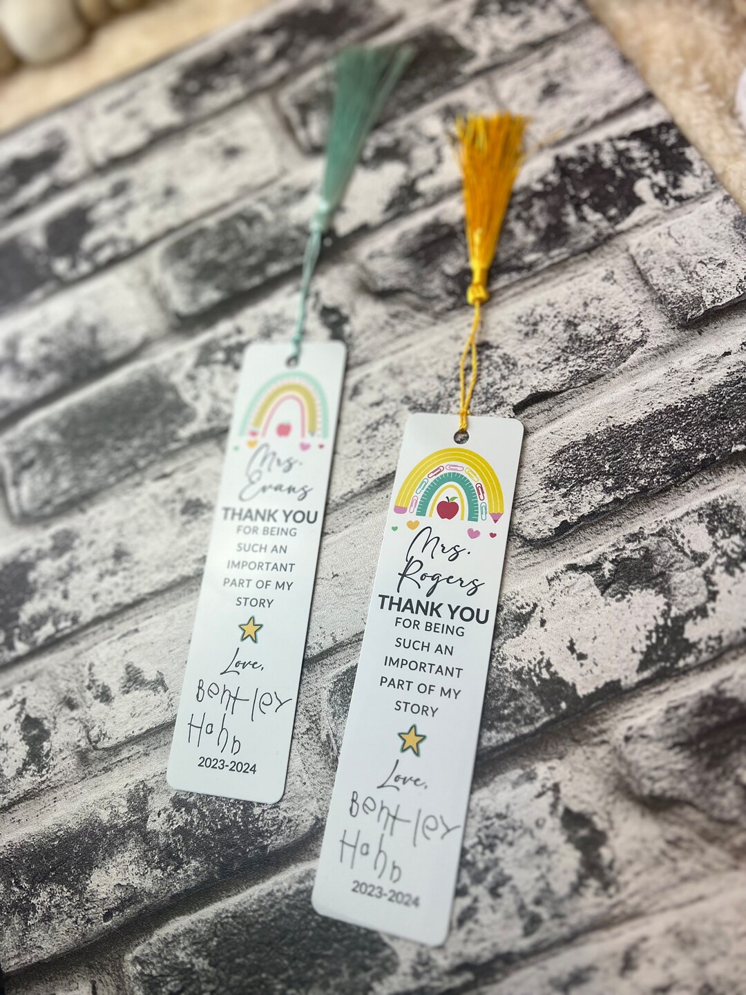 Thank You Teacher Bookmark, Sublimation Aluminum Bookmark, Gift ...