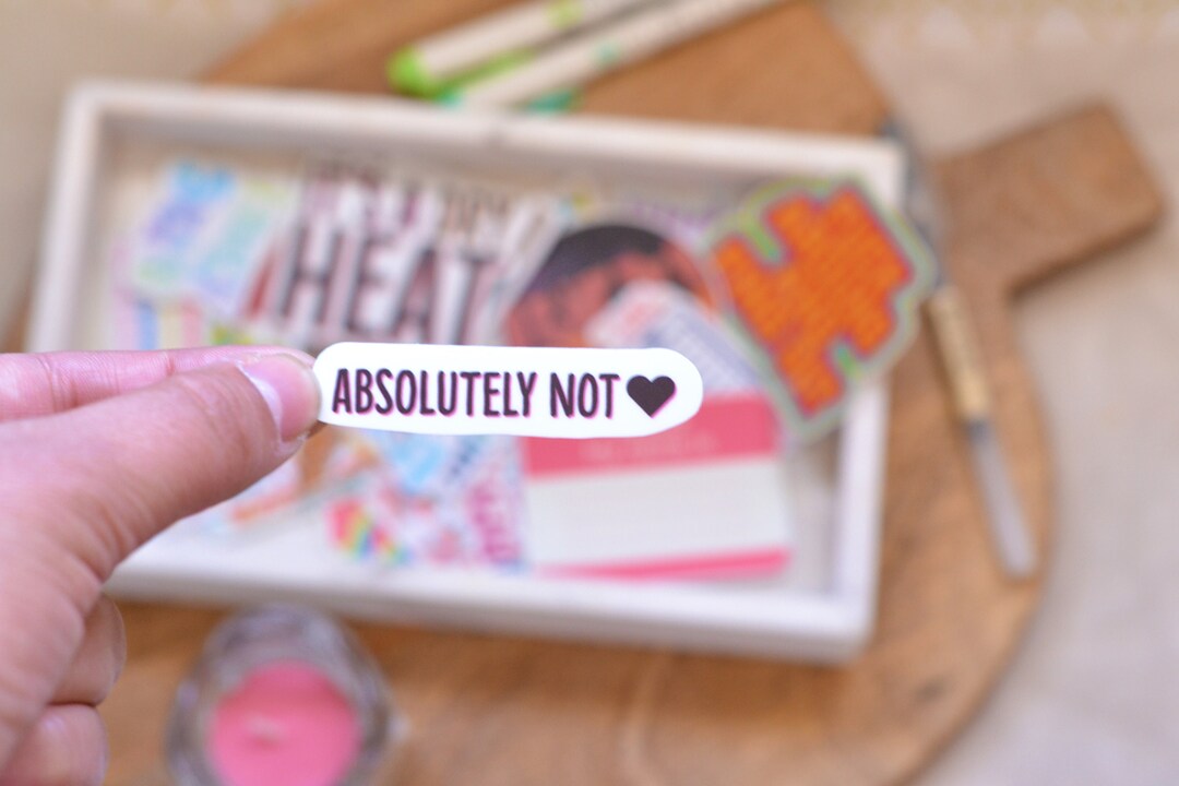Absolutely Not Sticker Vinyl Words Sarcasm Millennial Gen Z - Etsy