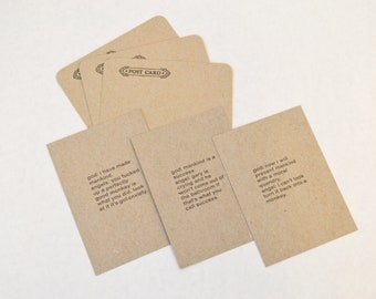 Letterpress Postcard - Etsy