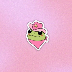 Froggie Sticker, Howdy Sticker, Cute Frog Sticker, Waterproof Stickers ...