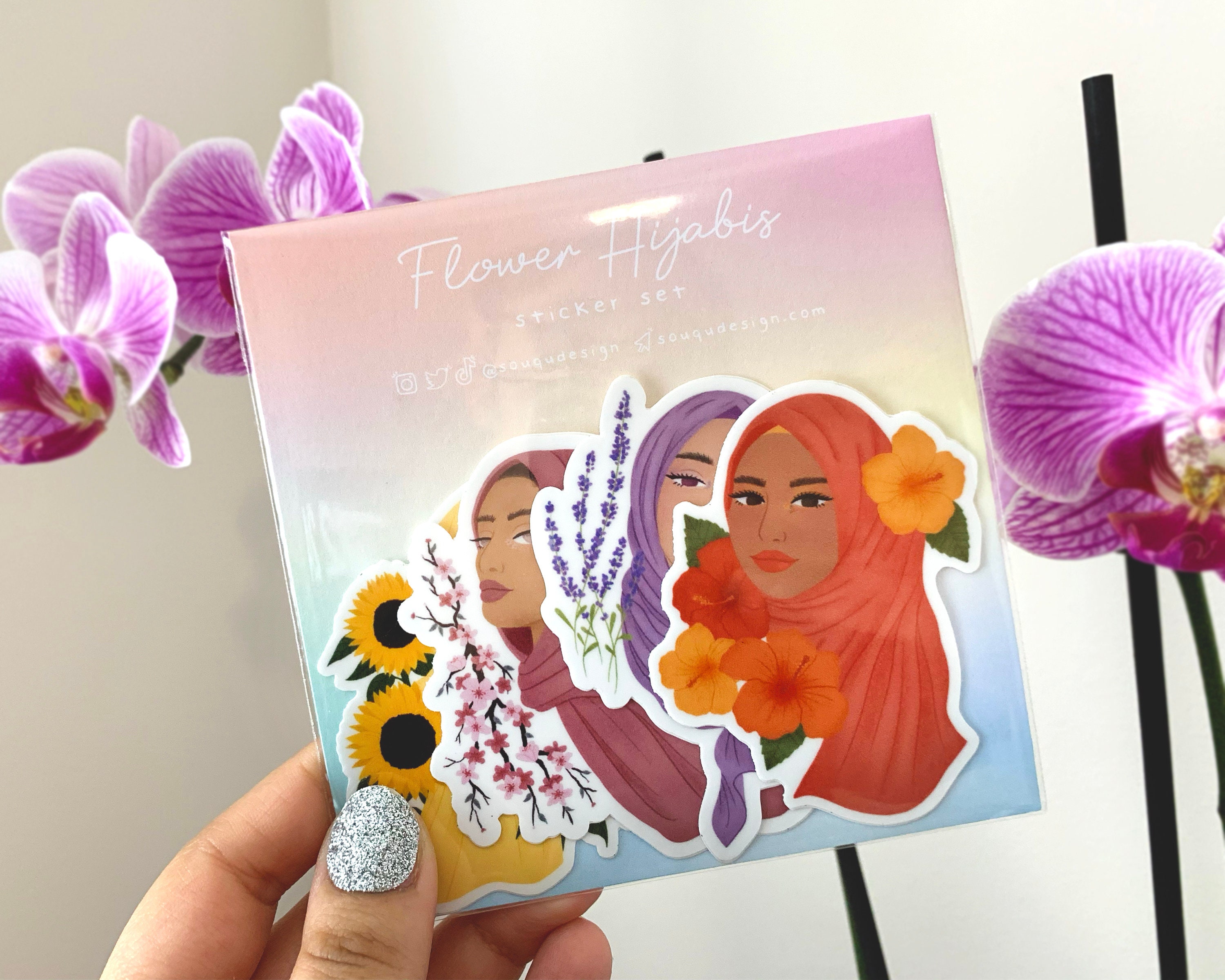 Flower Hijabis Die Cut Sticker Series Cute Hijabi Stickers - Etsy UK