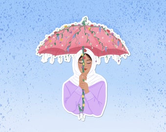Flower Hijabis Die Cut Sticker Series Cute Hijabi Stickers | Etsy UK