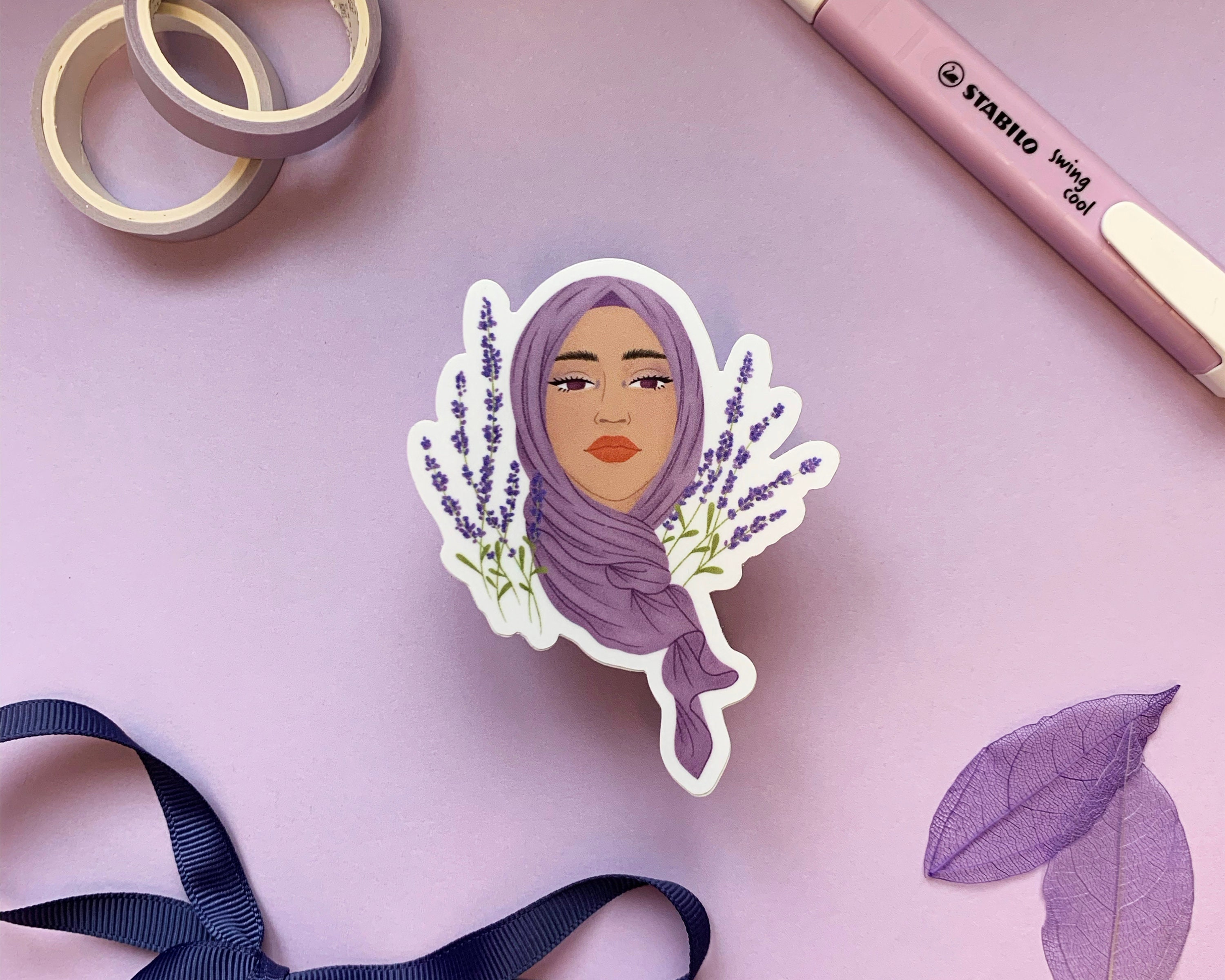 Flower Hijabis Die Cut Sticker Series Cute Hijabi Stickers | Etsy