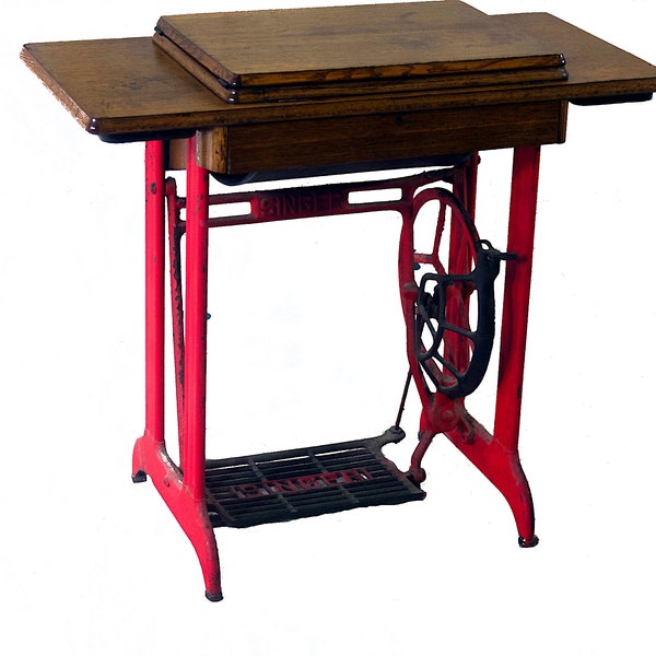 Antique Singer Sewing Machine Table - Etsy