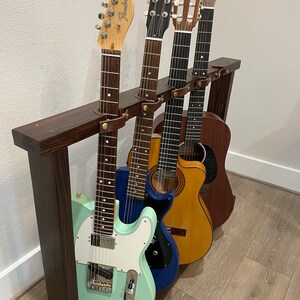 Leather & Wood Upright Custom Guitar Rack Guitar Stand - Etsy
