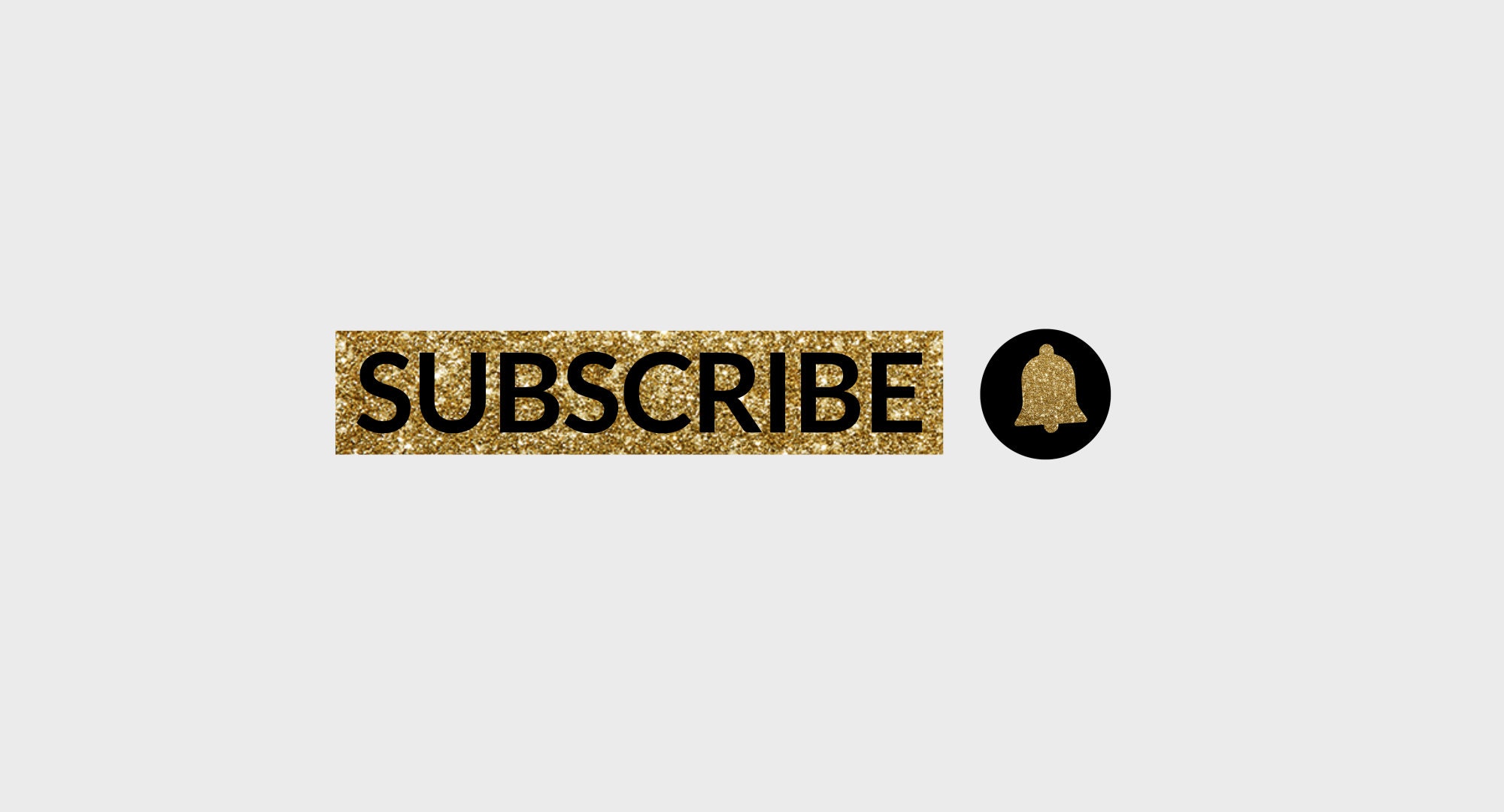 Gold Animated Youtube Subscribe Button Glitter Youtube | Etsy