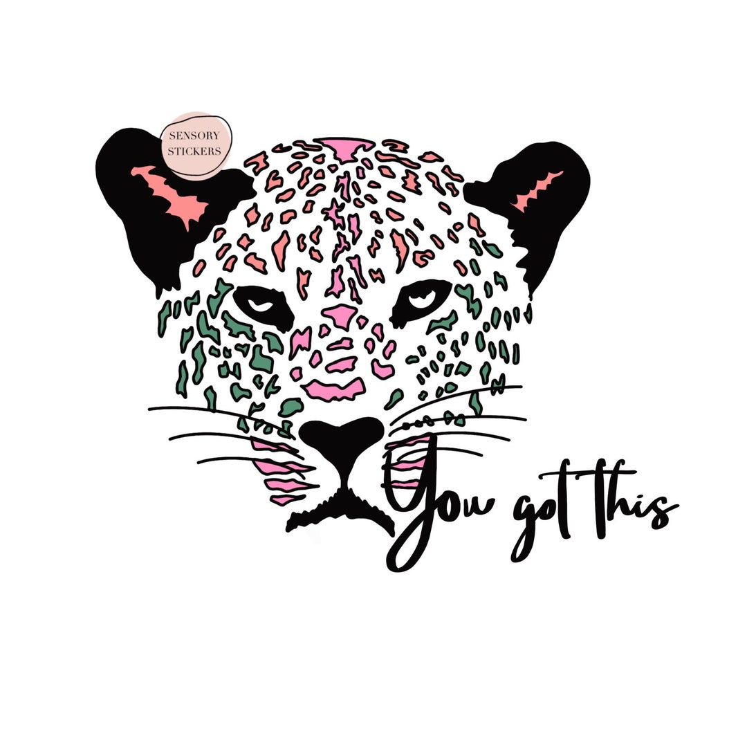 Sensory Stickers: Cheetah, You Got This for Anxiety Relief, Sensory ...