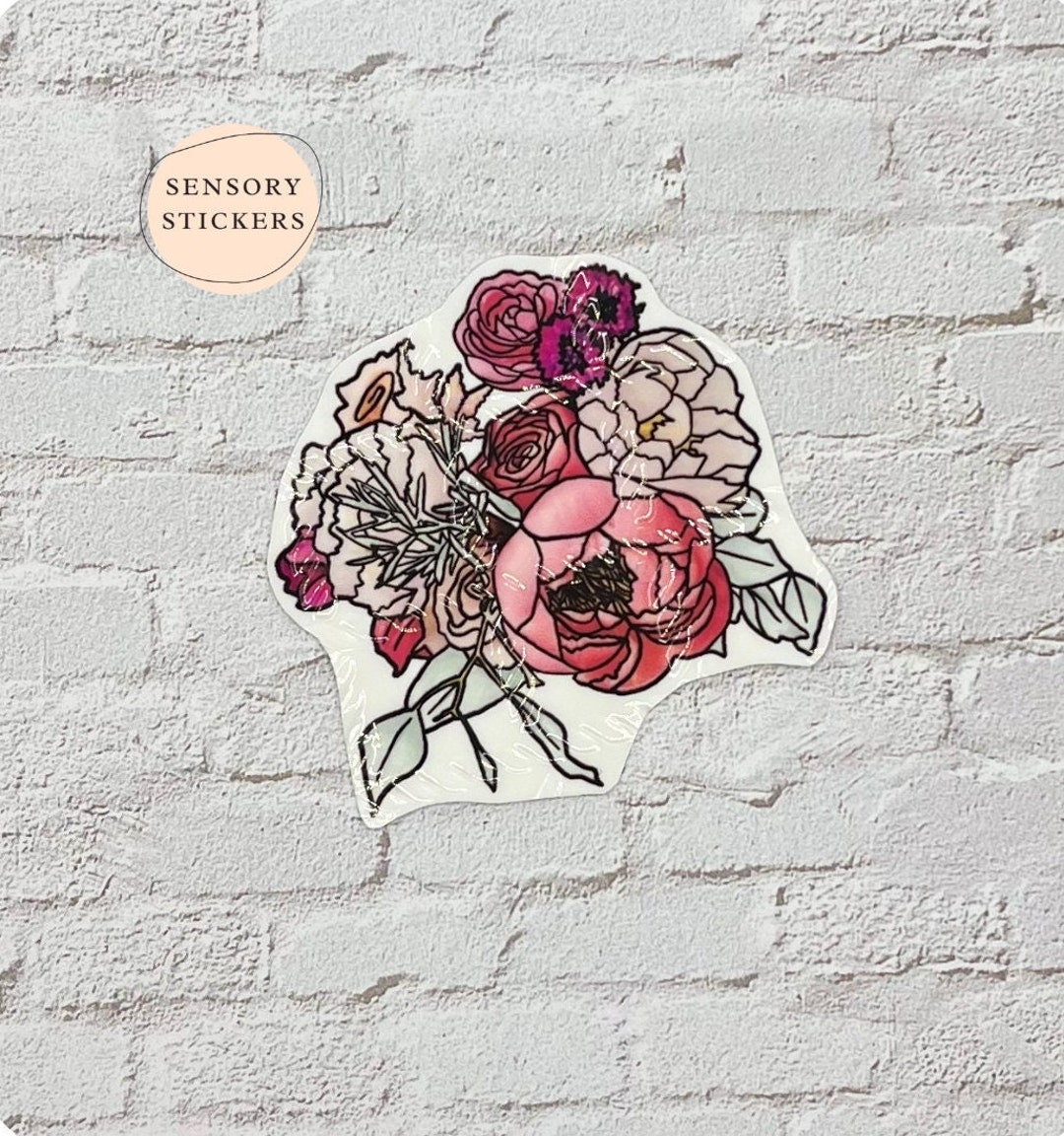 Sensory Stickers: Bouquet Sticker for Anxiety Relief, Sensory Fidget ...