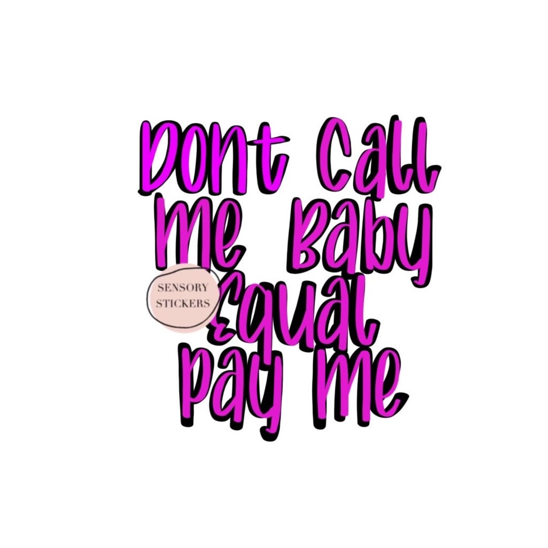 Equal Pay Me Non-sensory Stickers:decal, Stickers for Teen Girls, Water ...