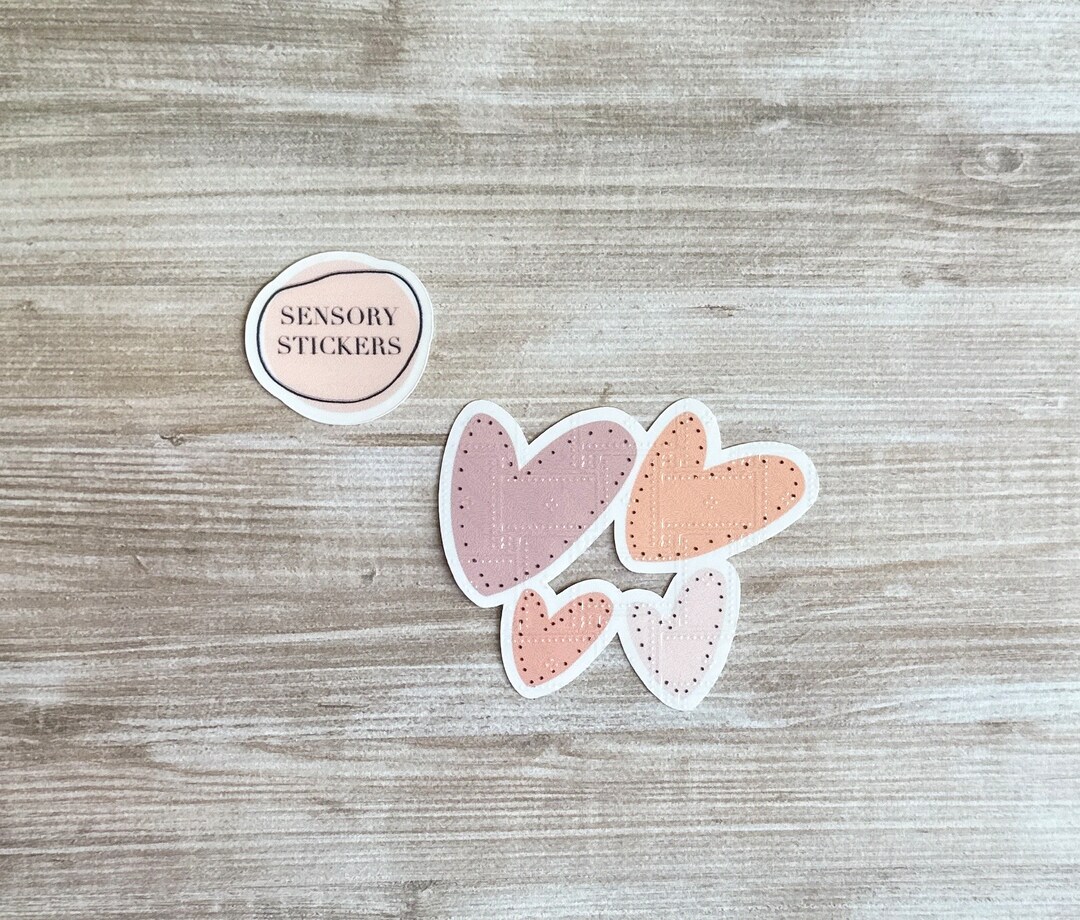 Sensory Stickers: Heart Sticker for Anxiety Relief, Sensory Fidget ...