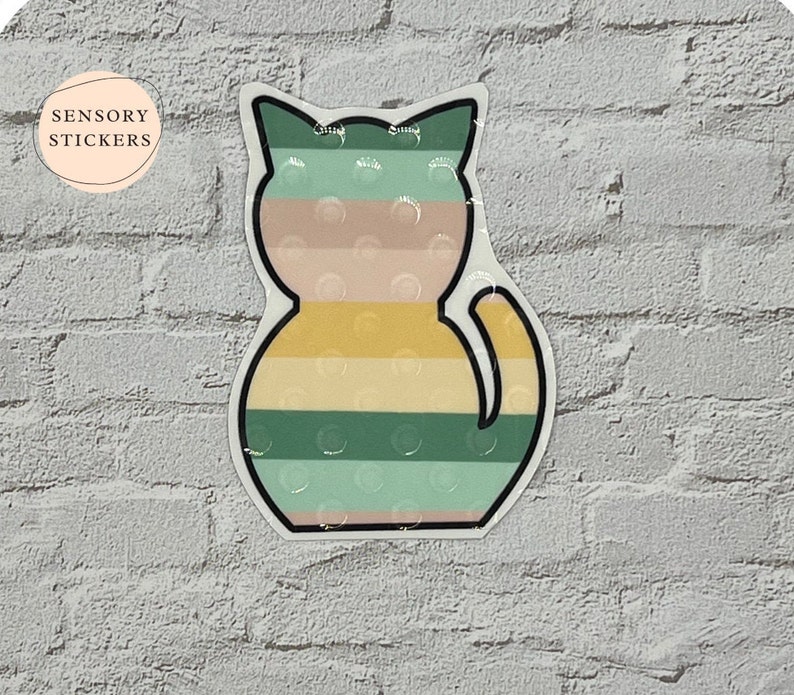 Sensory Stickers: Cat Stickers for Anxiety Relief Sensory - Etsy