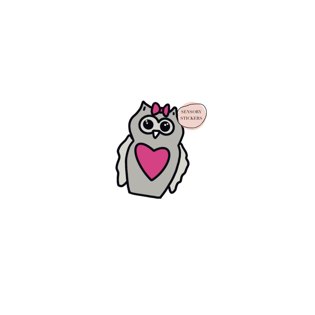 Sensory Stickers: Owl Sticker for Anxiety Relief, Sensory Fidget ...