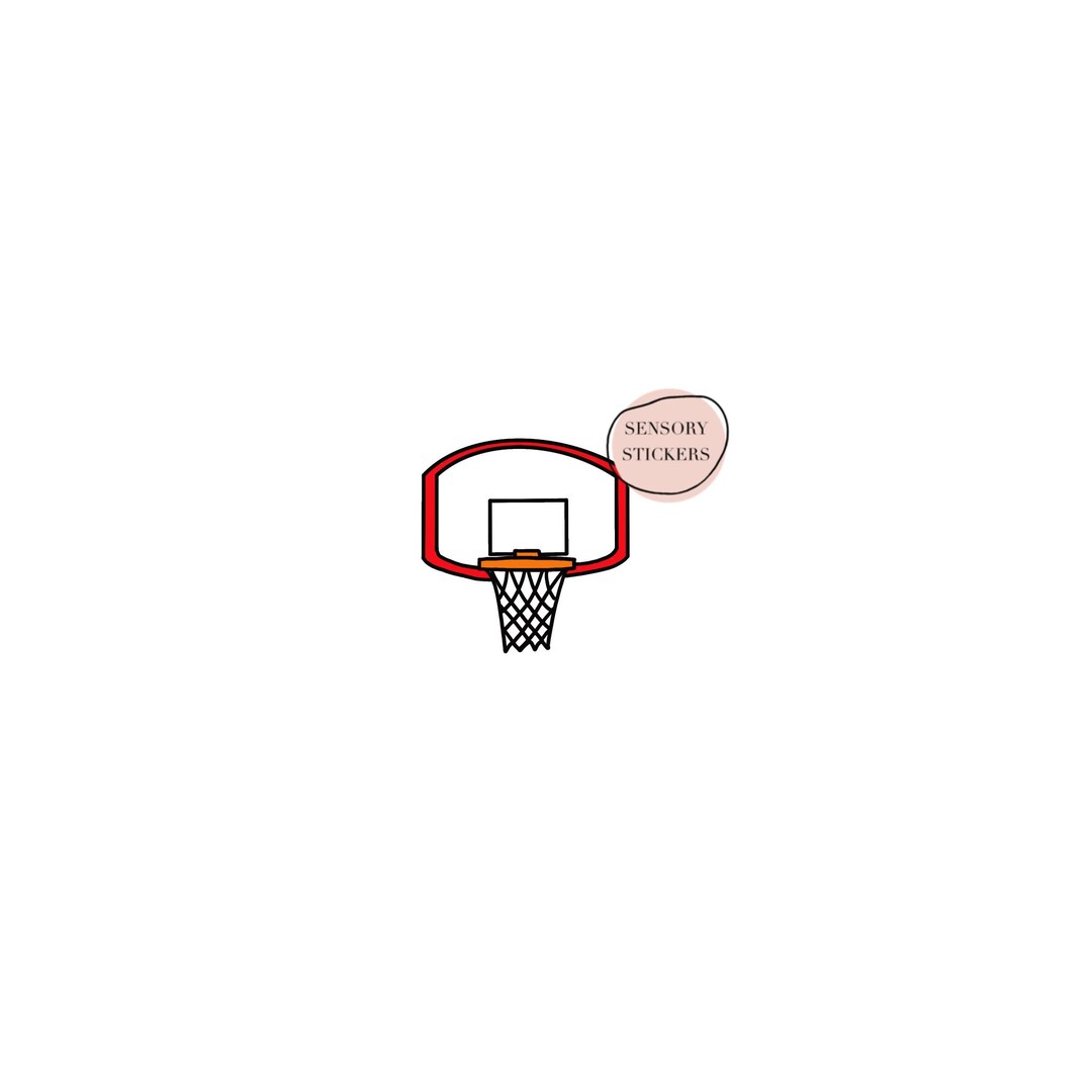 Sensory Stickers: Basketball Hoop Sticker for Anxiety Relief, Fidget ...
