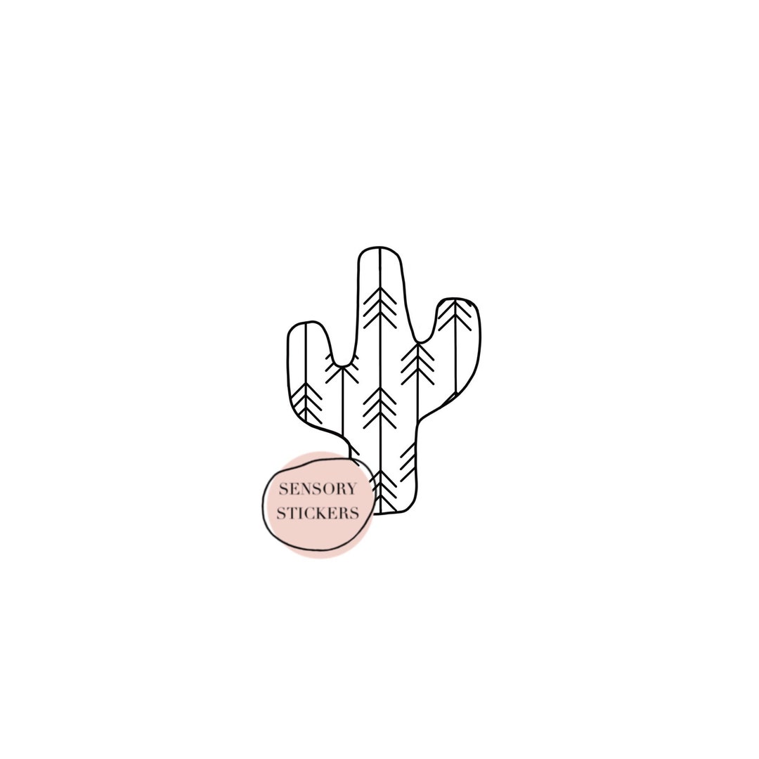 Sensory Stickers: Line and Arrow Cactus for Anxiety Relief, Sensory ...