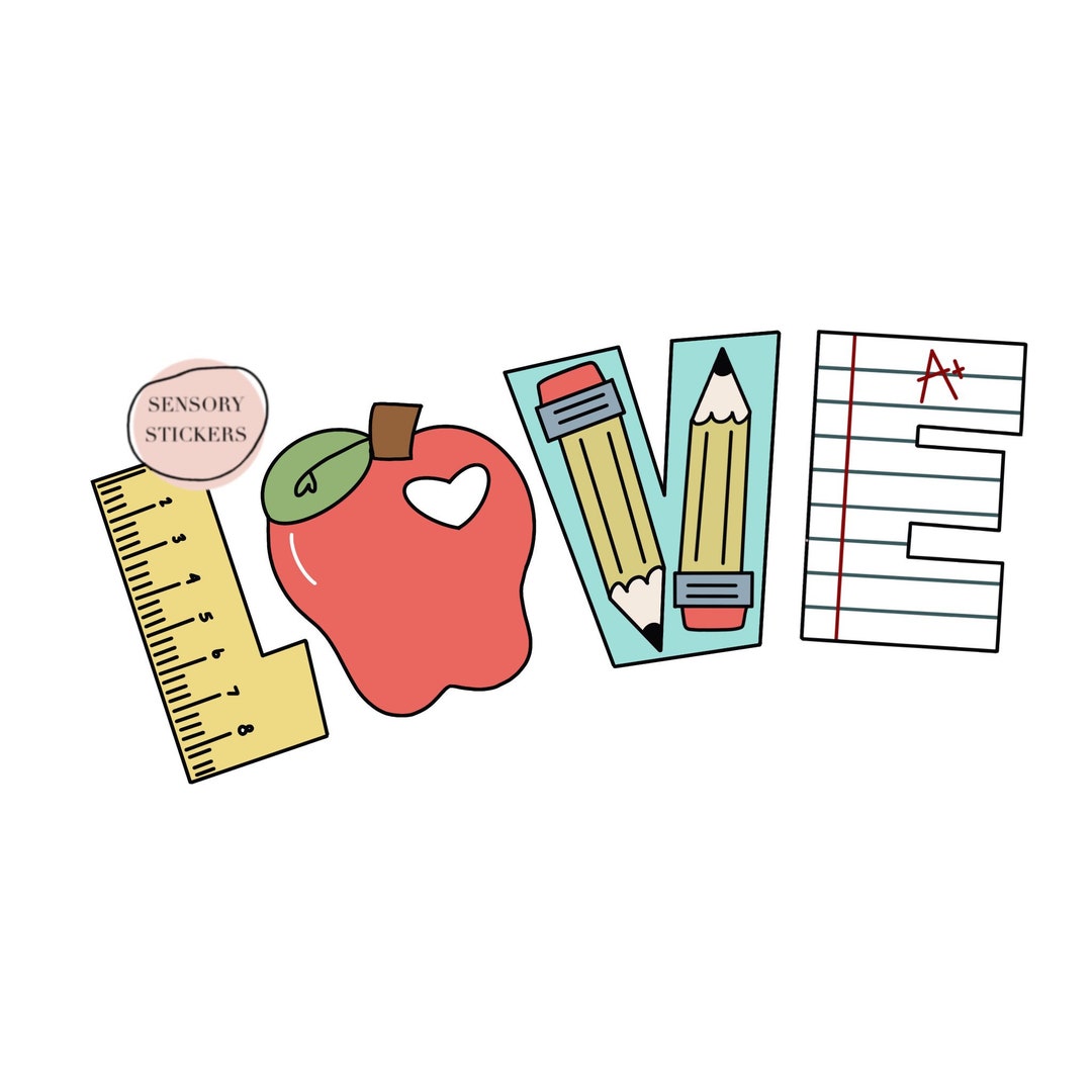Sensory Stickers: LOVE Teacher Sticker for Anxiety Relief, Sensory ...