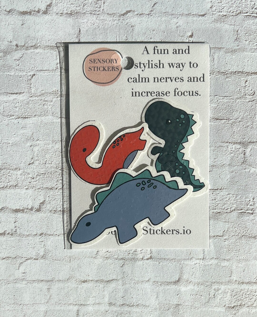 Sensory Stickers:dino Group Stickers for Anxiety Relief, Fidget Sticker ...