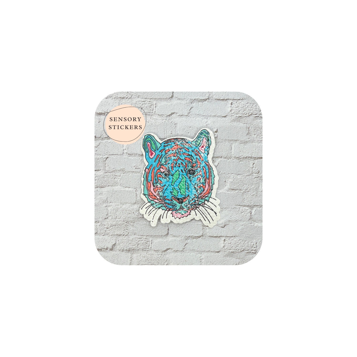 Sensory Stickers: Tiger Sticker for Anxiety Relief Sensory - Etsy
