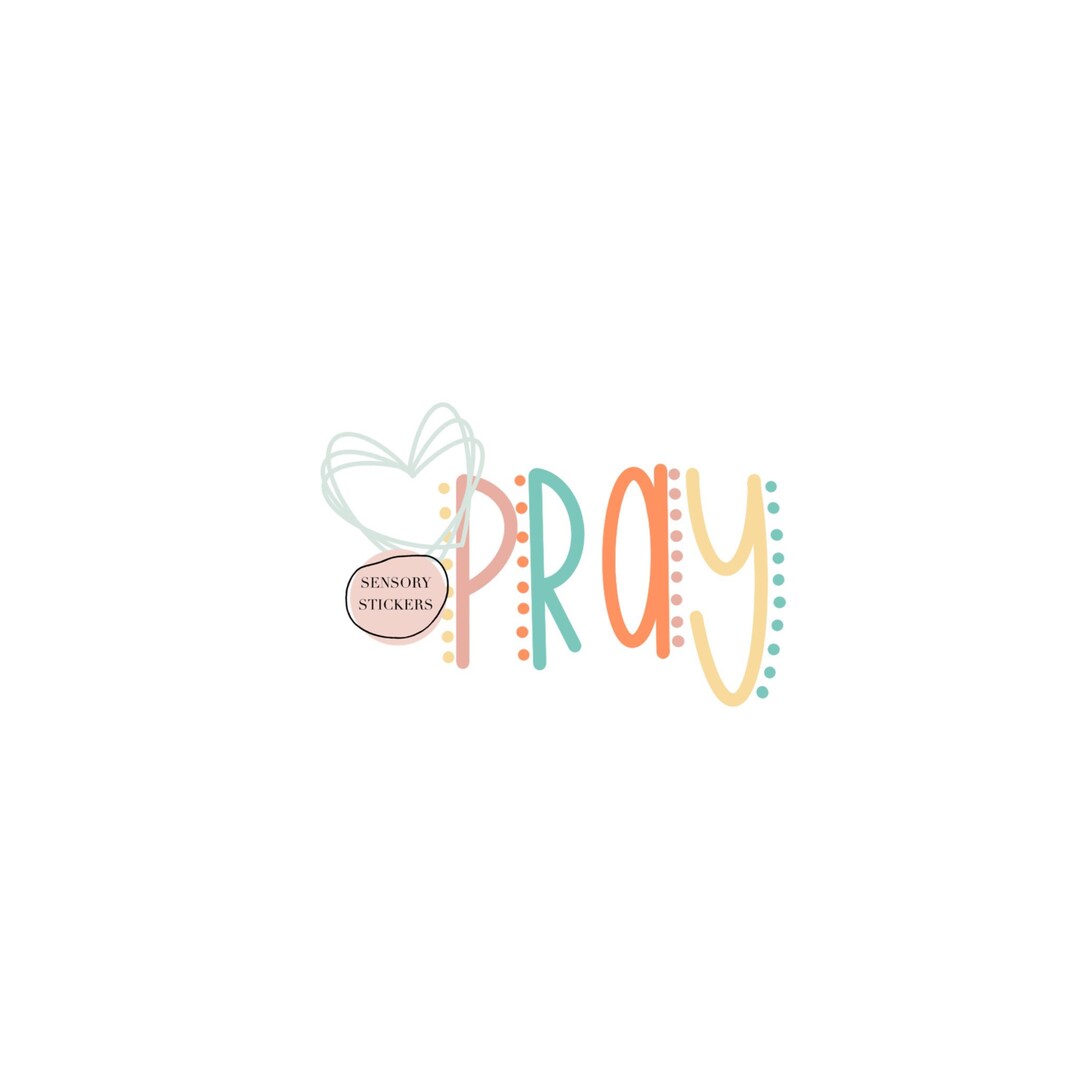 Sensory Stickers: Pray Sticker for Anxiety Relief, Fidget Sticker, Calm ...