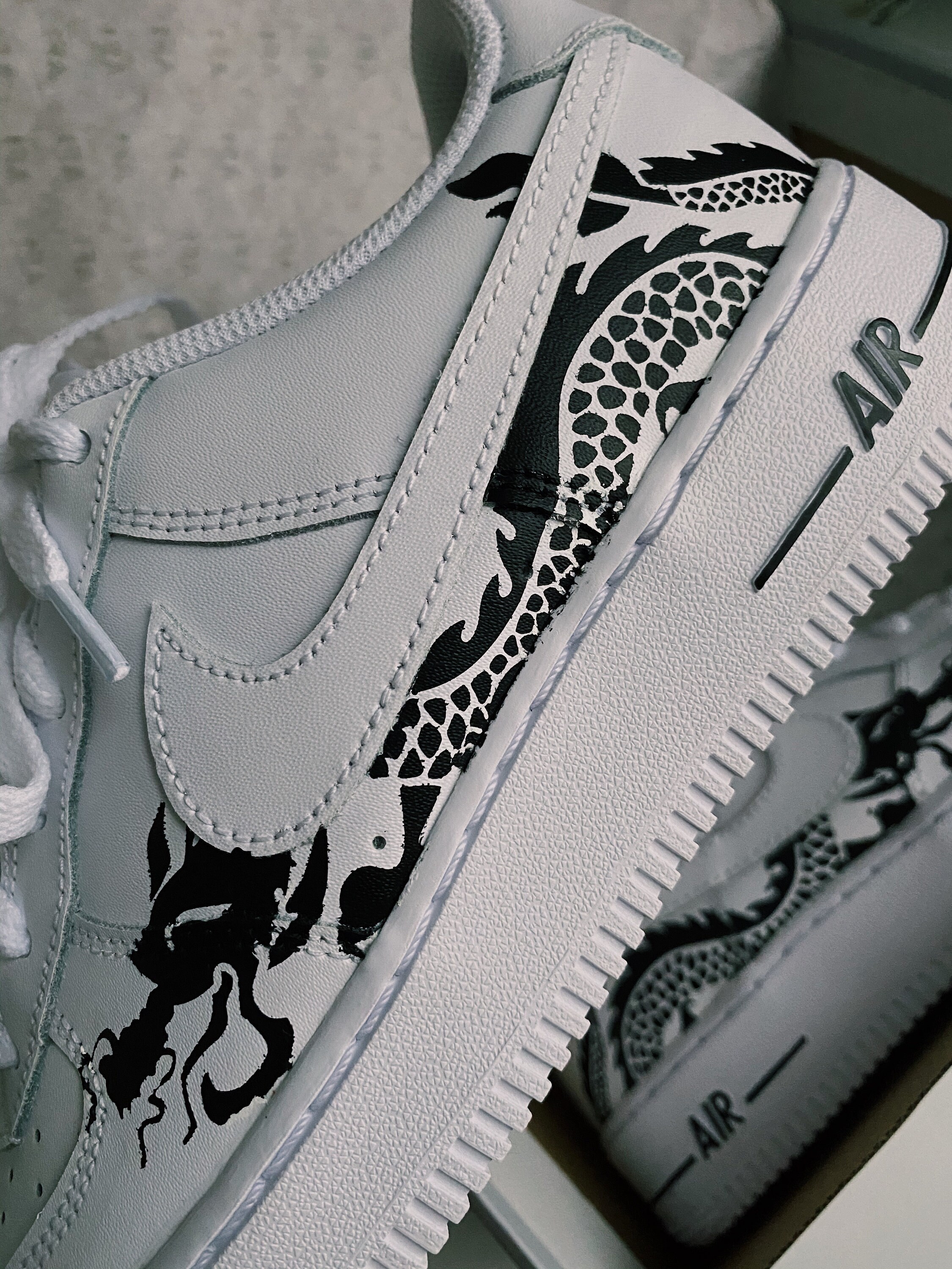 Nike Air Force 1 / Custom Nike AF1 / Dragon Air Force 1 / Gift for Her ...