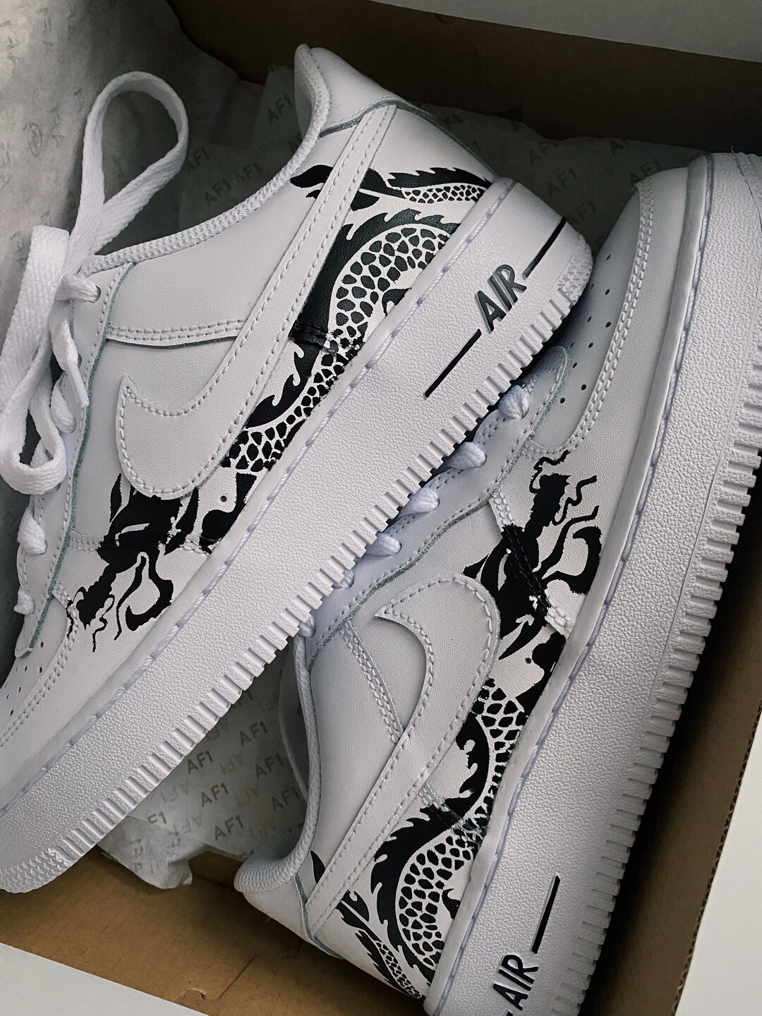 Nike Air Force 1 / Custom Nike AF1 / Dragon Air Force 1 / Gift for Her ...