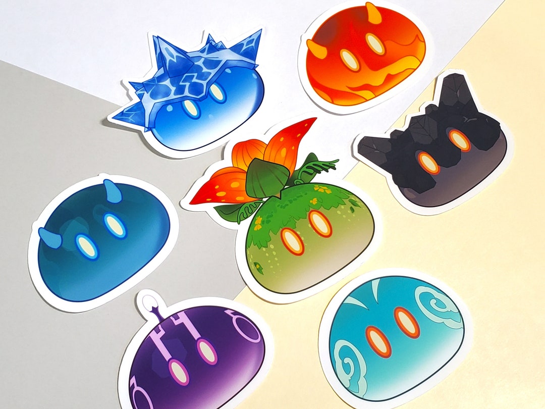 Genshin Impact Slime Stickers Matte Weatherproof Sticker Video Games ...
