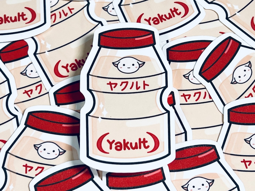 Yakult Die Cut Sticker NOT Waterproof, Matte, Cute Sticker, Laptop ...