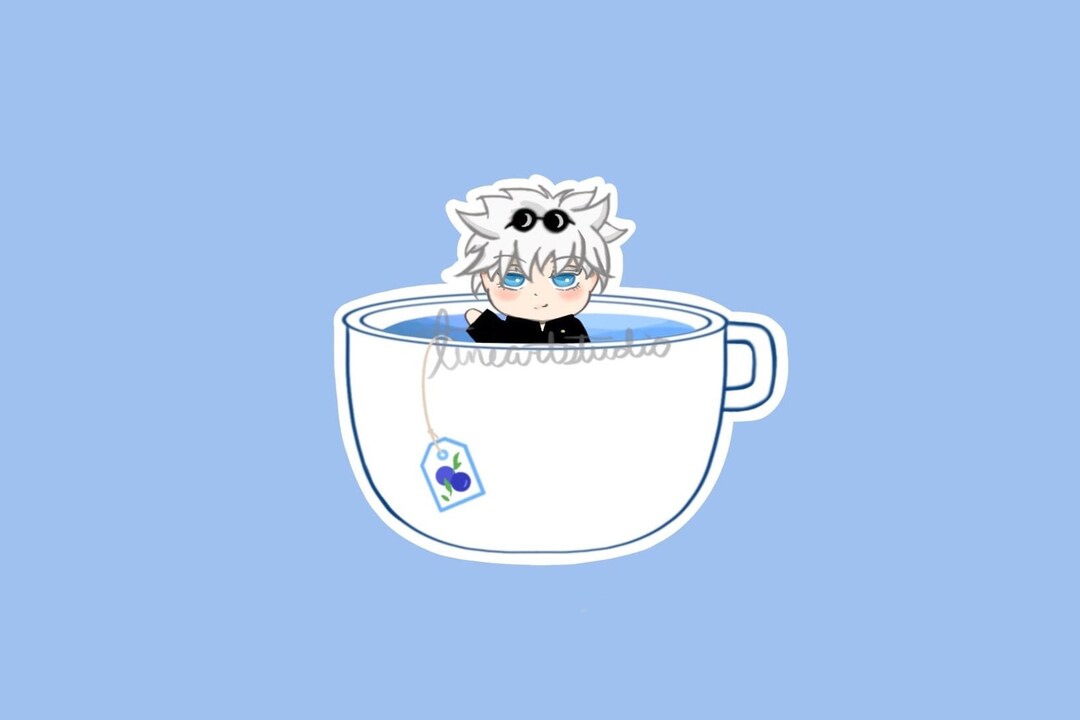 Gojo Berry Tea Sticker Anime Original Fanart Stationery Decal Kawaii ...