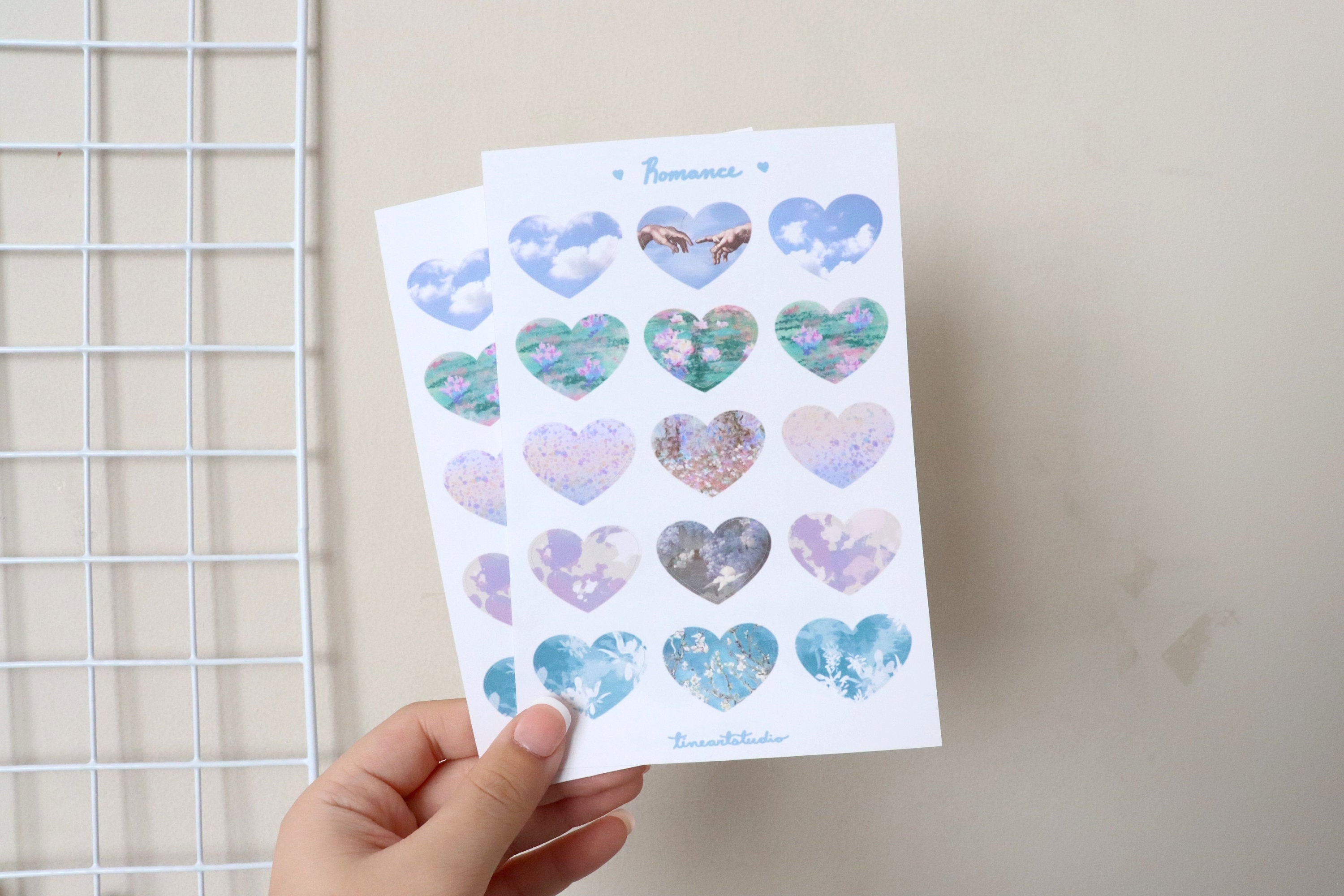 Romance Heart Sticker Sheet Bullet Journal Deco Cute - Etsy Hong Kong