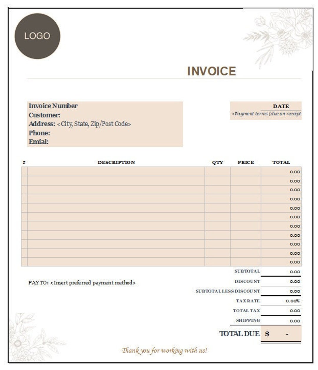 Invoice| Invoice Template | Small Business Invoice| Professional ...