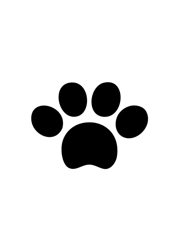 Dog Paw Print Digital Print A4 PNG PDF | Etsy