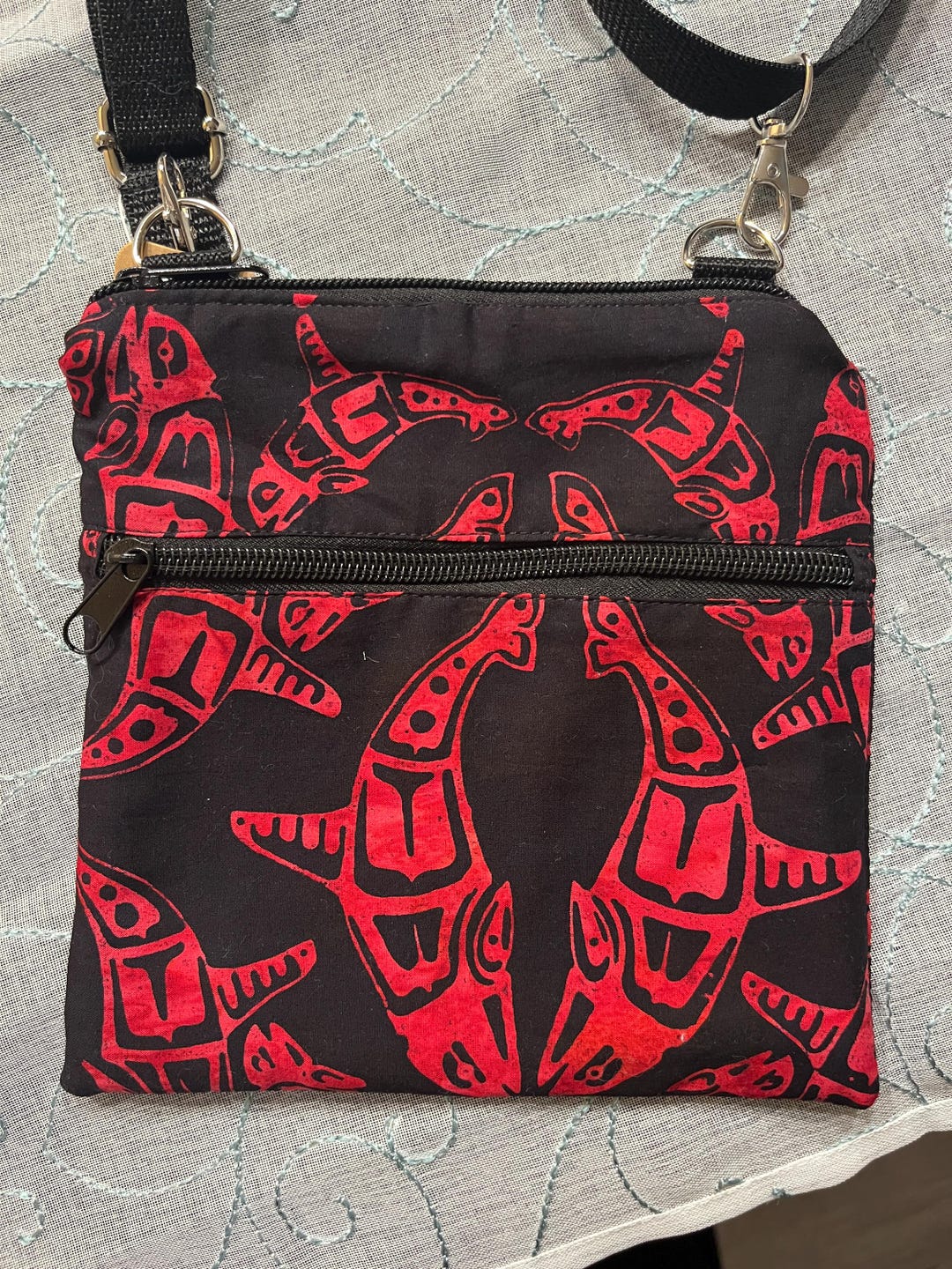 Alaska Fabric Small Crossbody Purse – Handmade Zipper Bag | 7” Square ...