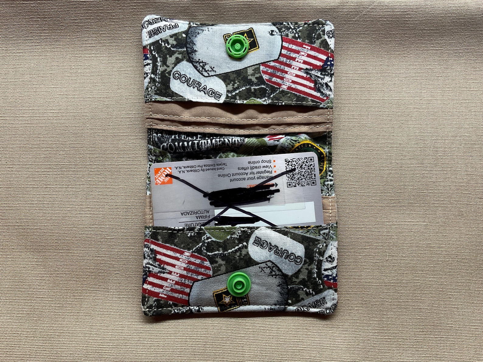 Fabric Mini Card Wallet - Military and First Responder Fabric - Etsy
