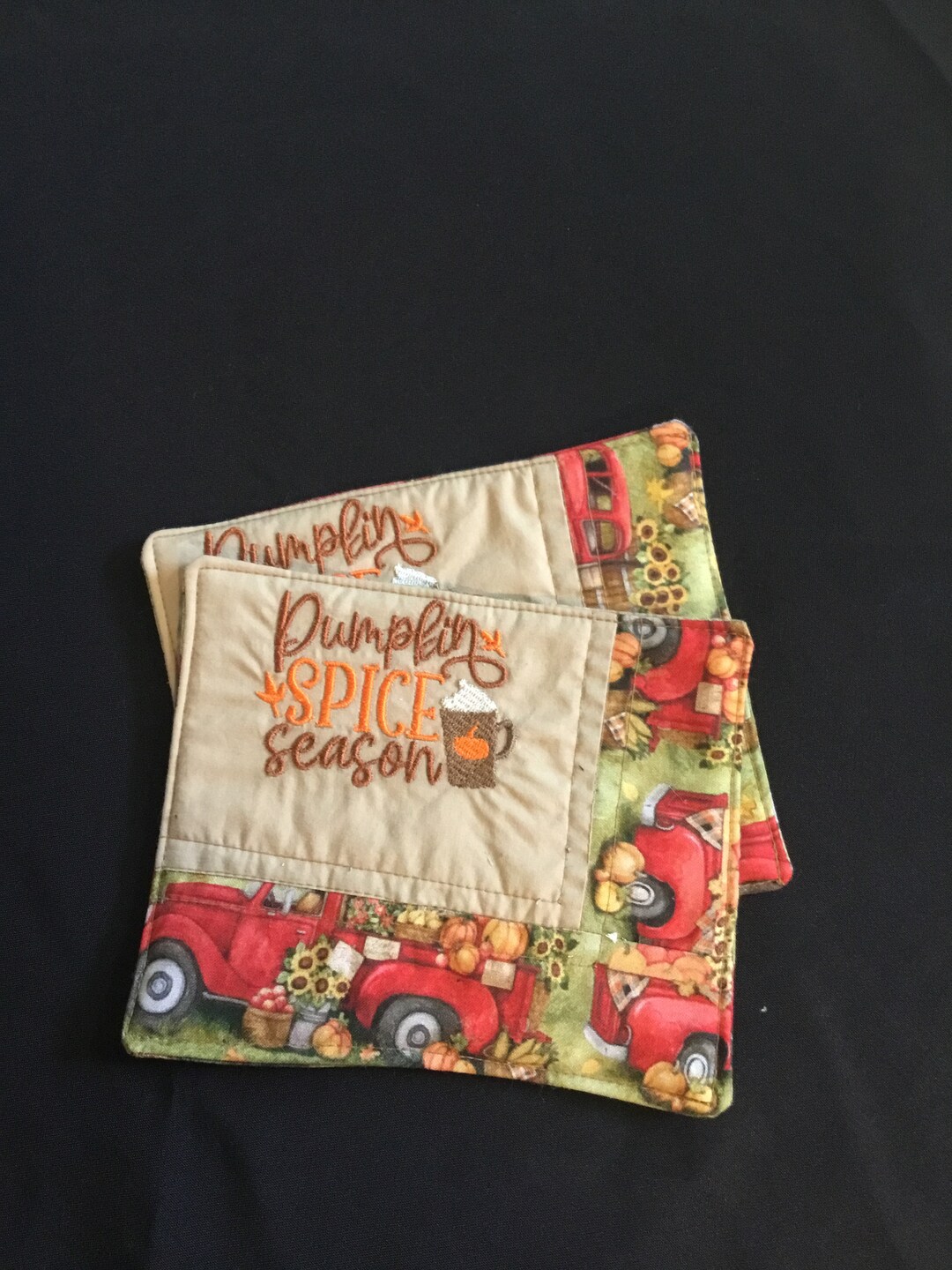 Halloween/ Fall Mug Rugs Set of 2 - Etsy