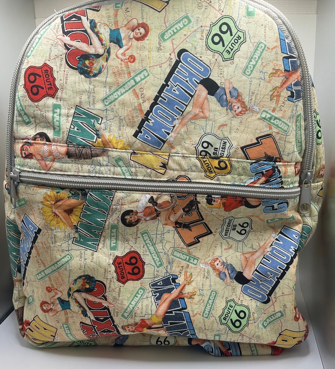 Vintage Inspired Pinup Route 66 Mini Backpack - Etsy
