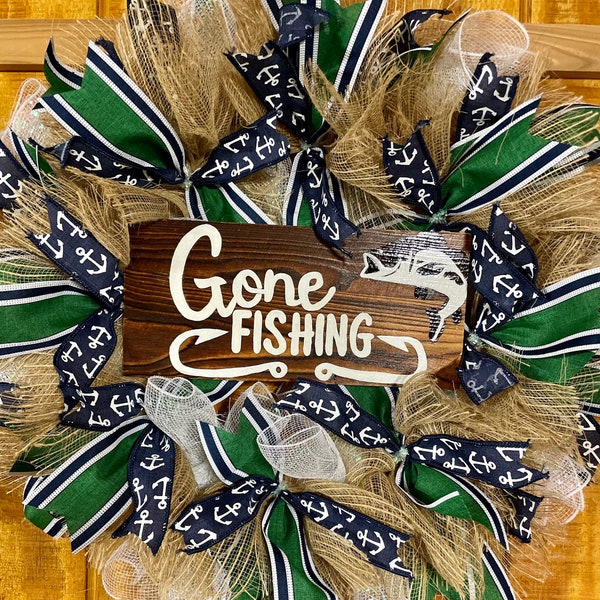 Fishing Wreath - Etsy