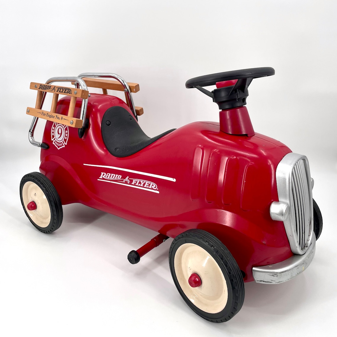 Vintage Radio Flyer Fire Engine No 9 Metal Red Kids Ride on - Etsy