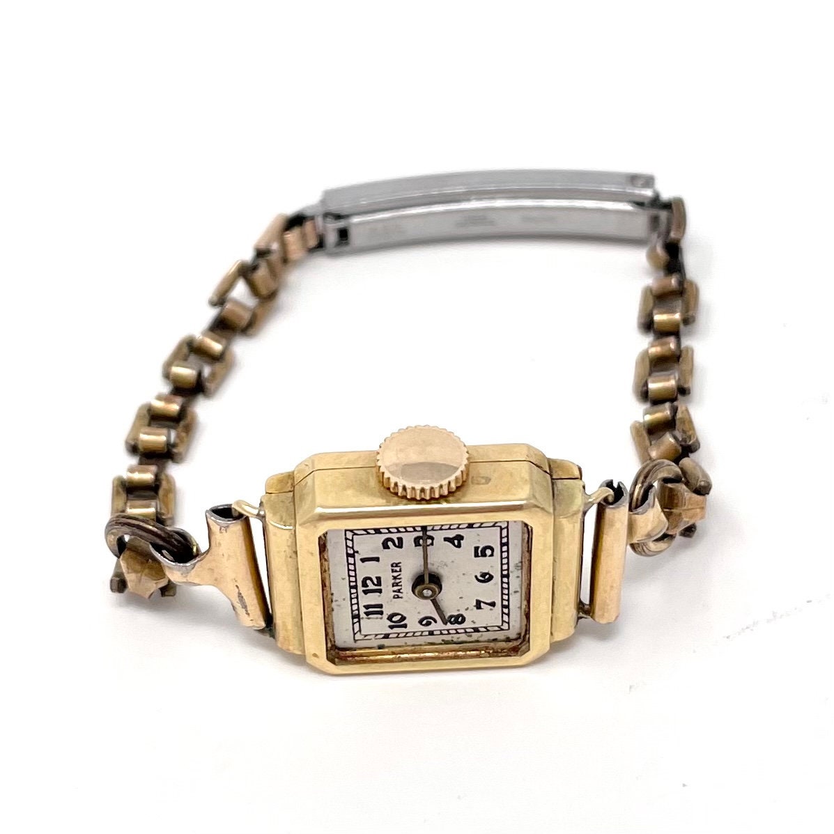 Vintage 1940s Parker 14K Yellow Gold Ladies Wind up Wrist Watch PARKER ...