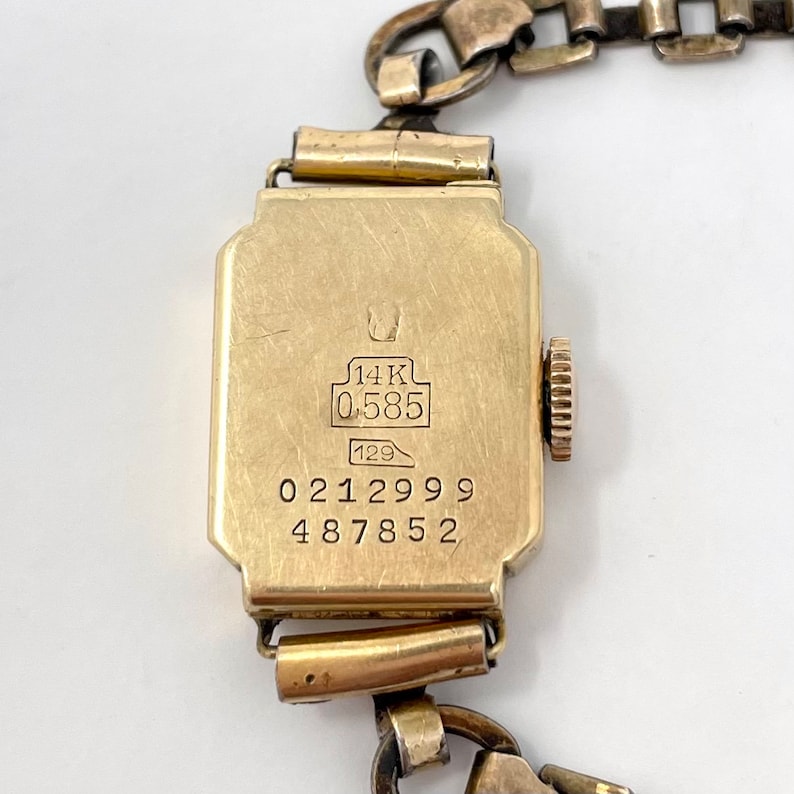 Vintage 1940s Parker 14K Yellow Gold Ladies Wind up Wrist Watch PARKER ...