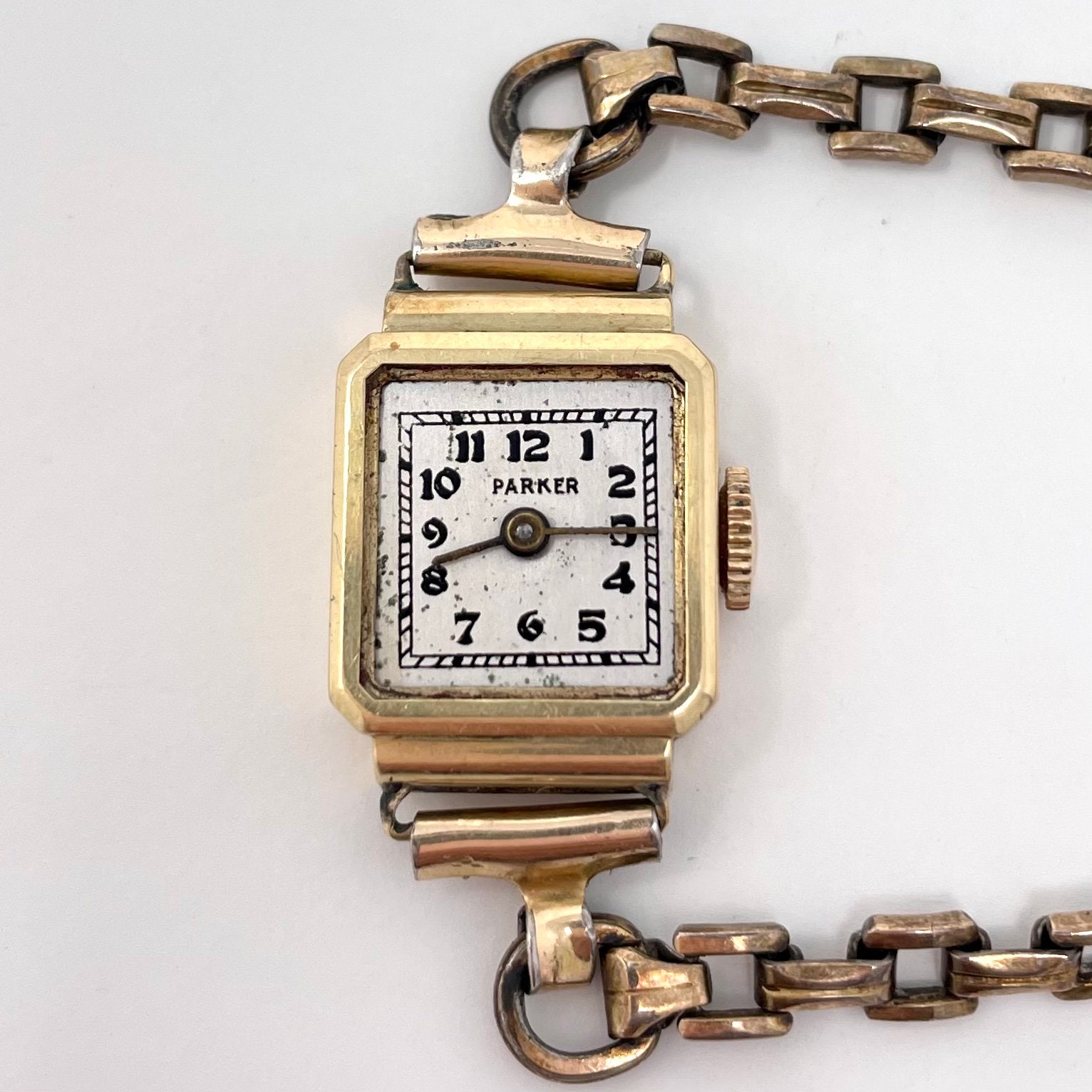 Vintage 1940s Parker 14K Yellow Gold Ladies Wind up Wrist Watch PARKER ...