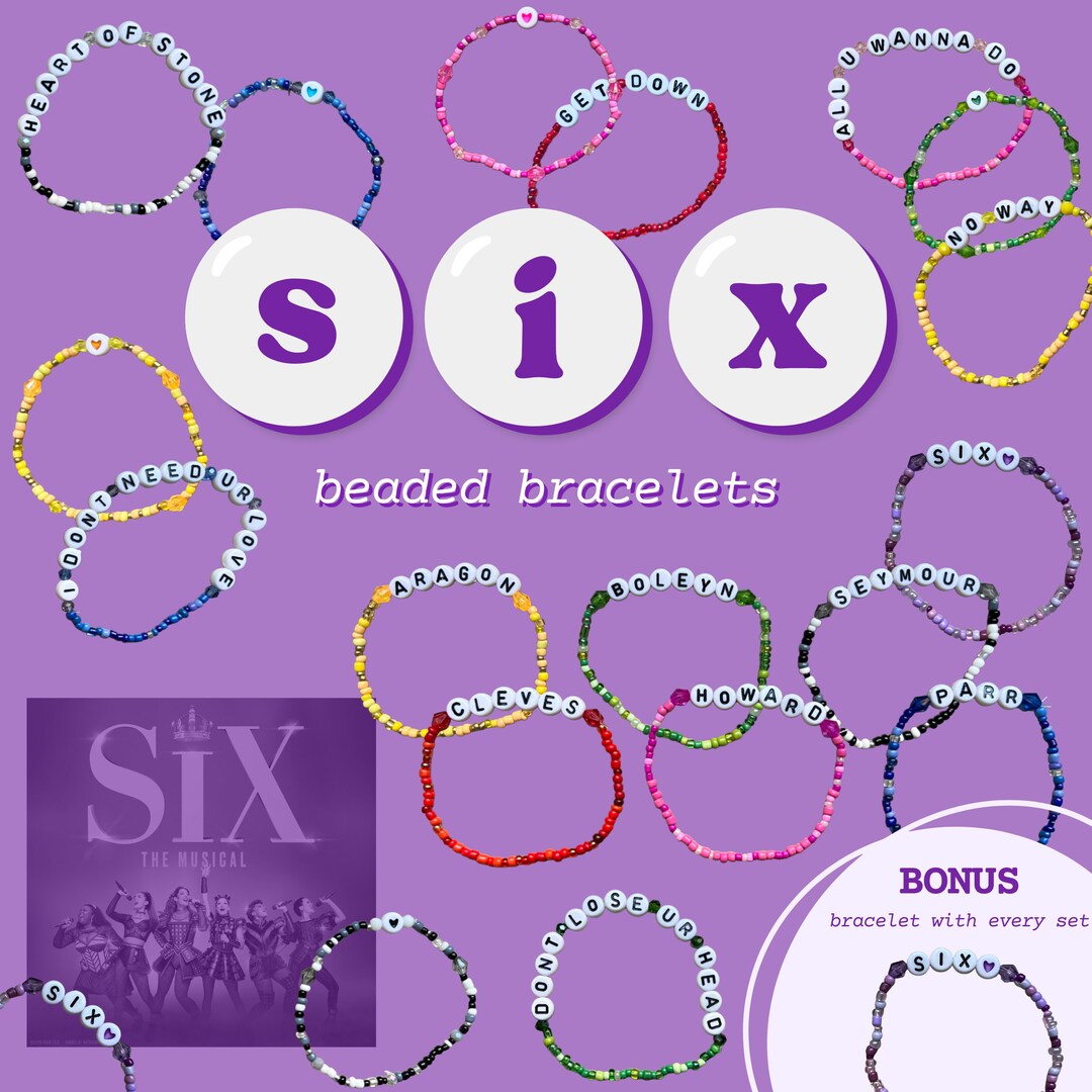 SIX the Musical Bracelets Beaded Friendship Trading Bracelets - Etsy