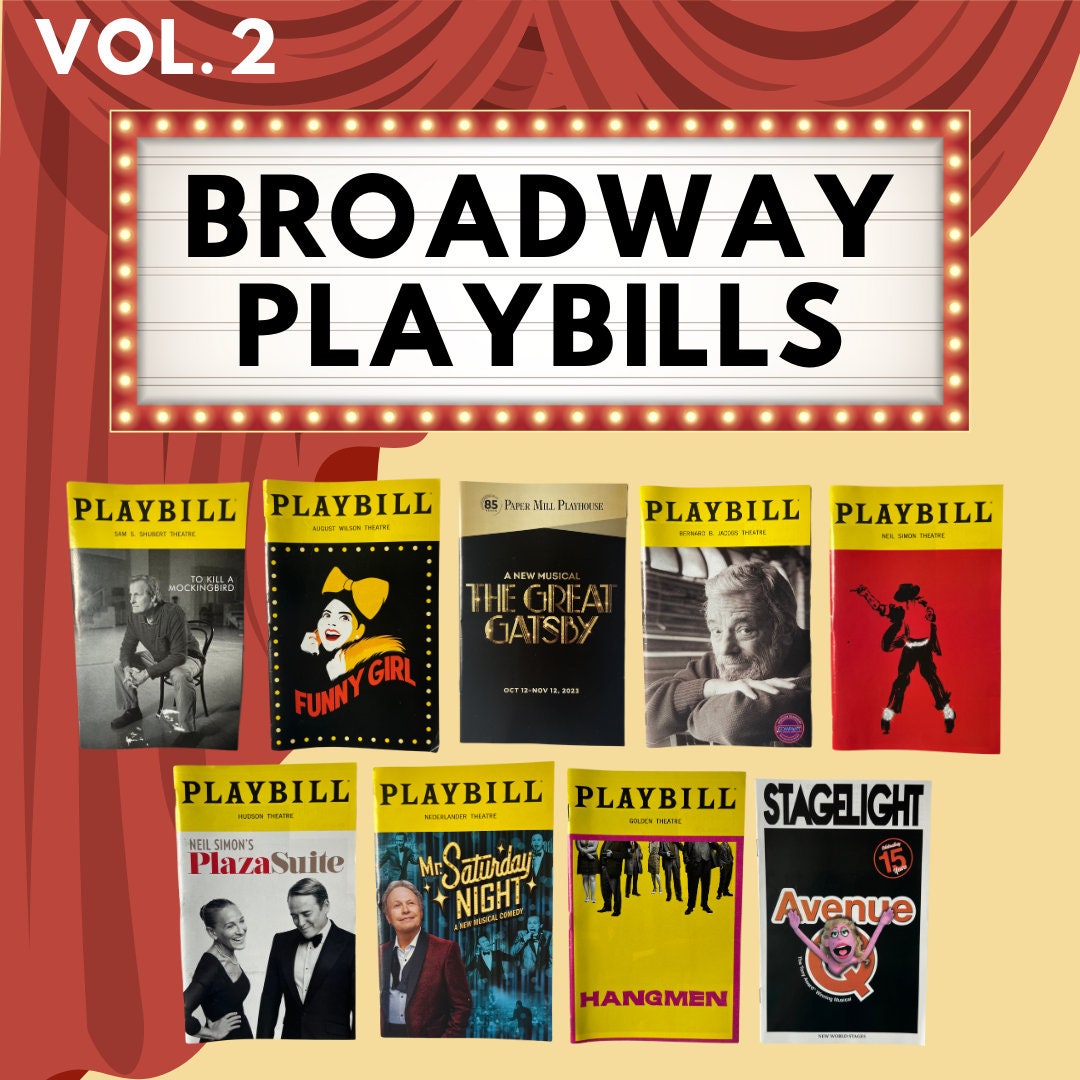 Broadway Musical Playbills Vol. 2 - Etsy
