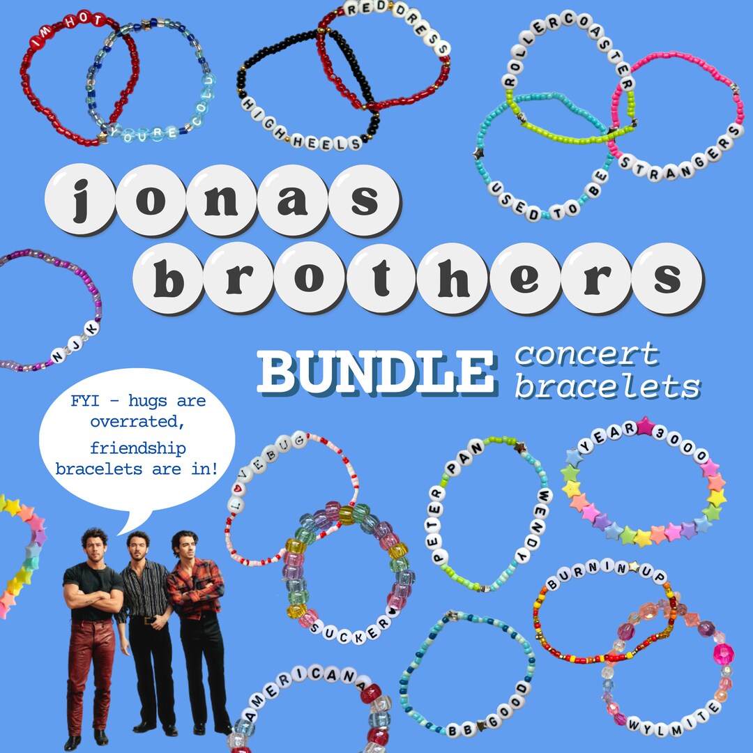 BUNDLE Jonas Brothers Friendship Trading Concert Bracelets - Etsy