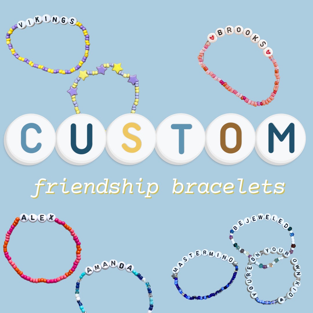 Custom Friendship Bracelets - Etsy