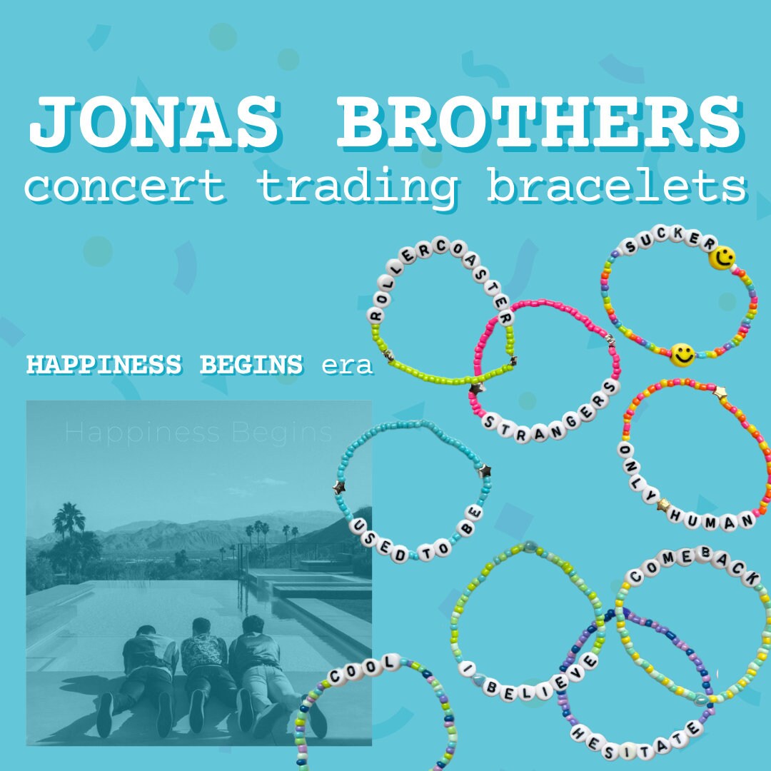 Jonas Brothers Concert Trading Bracelets Happiness Begins - Etsy