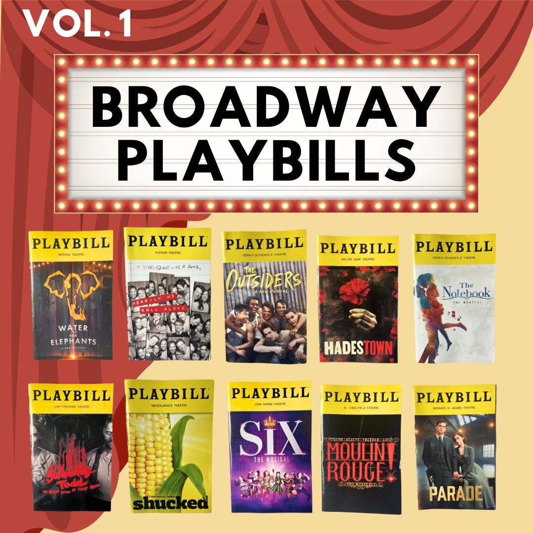 Broadway Musical Playbills Vol. 1 - Etsy