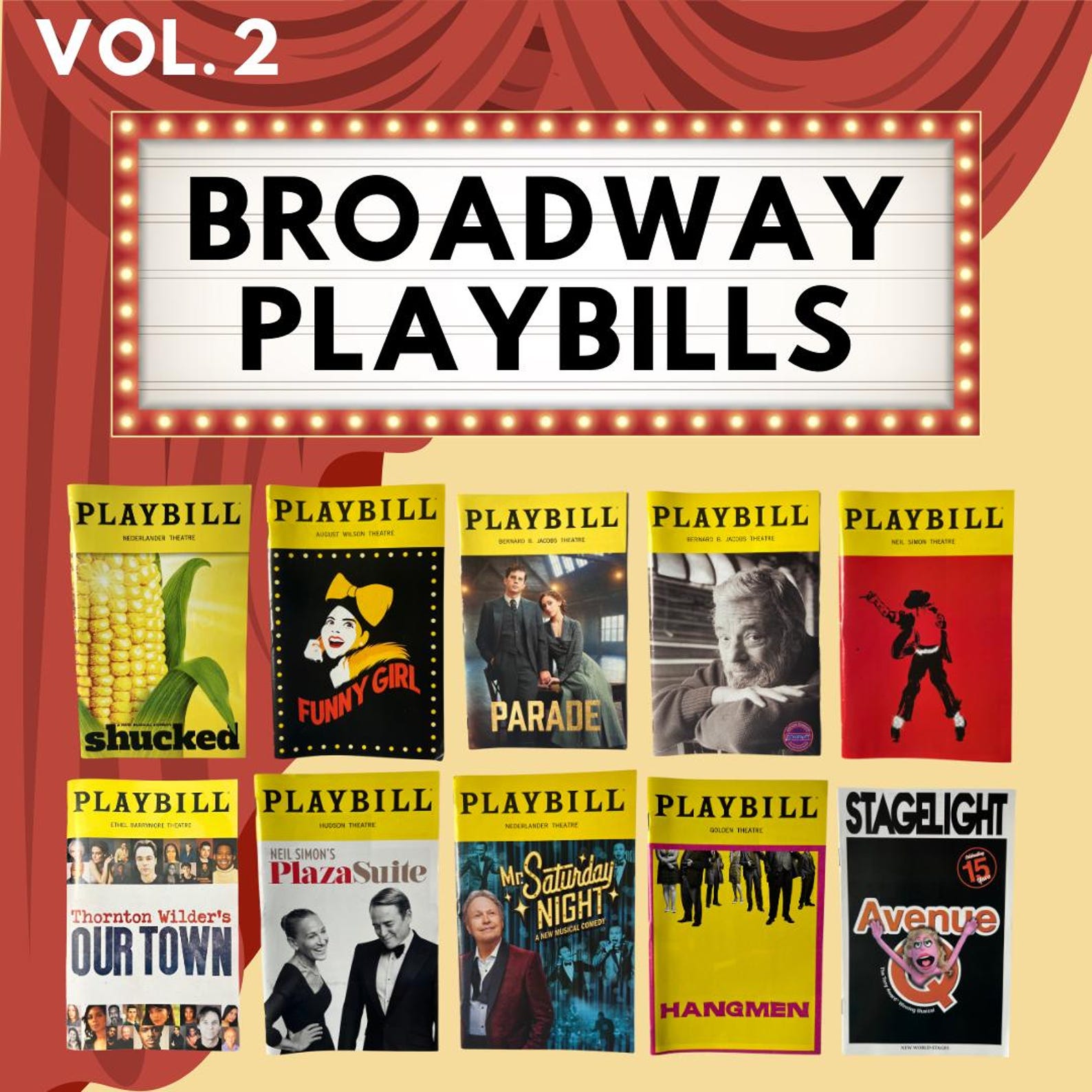 Broadway Musical Playbills Vol. 2 - Etsy