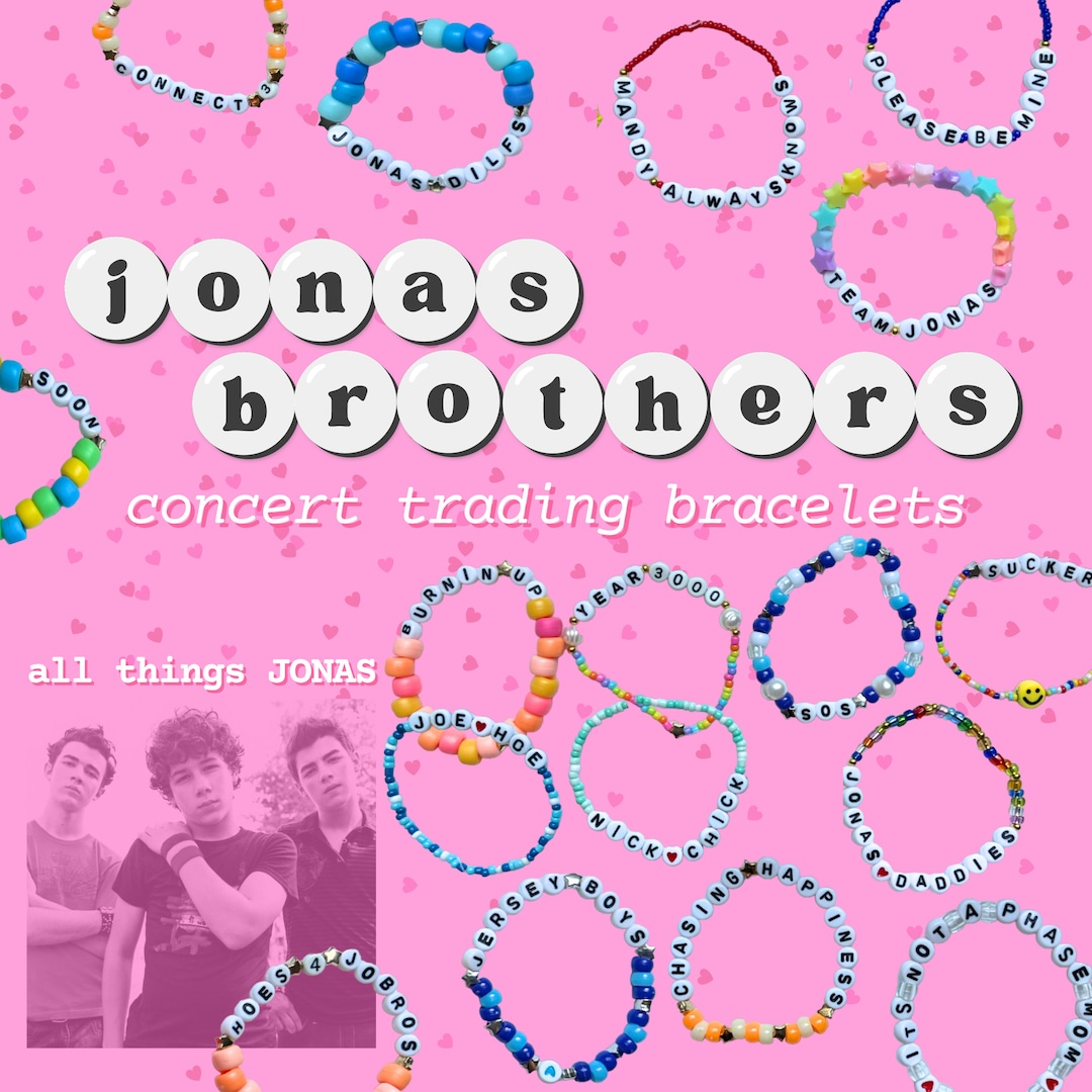 Jonas Brothers Concert Trading Bracelets - All Things Jonas Sets - Etsy